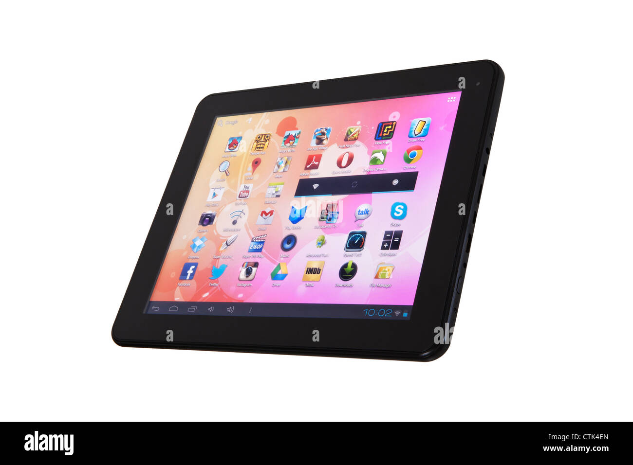 digital play android screen tablet computer isolated against white ...