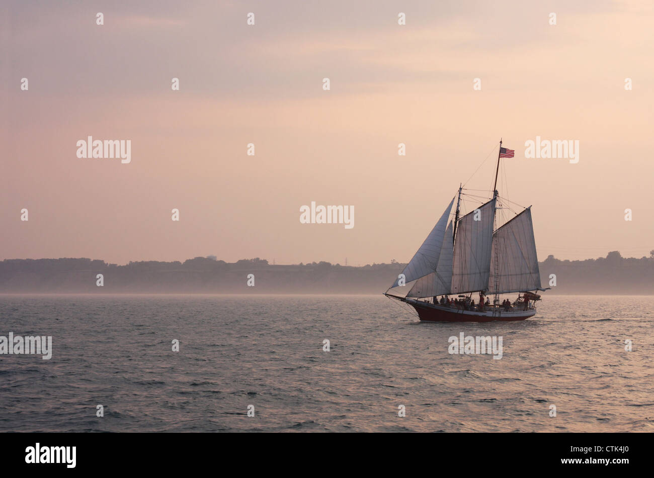 The Red Witch wooden sailboat was built in 1986 on Lake Michigan USA ...