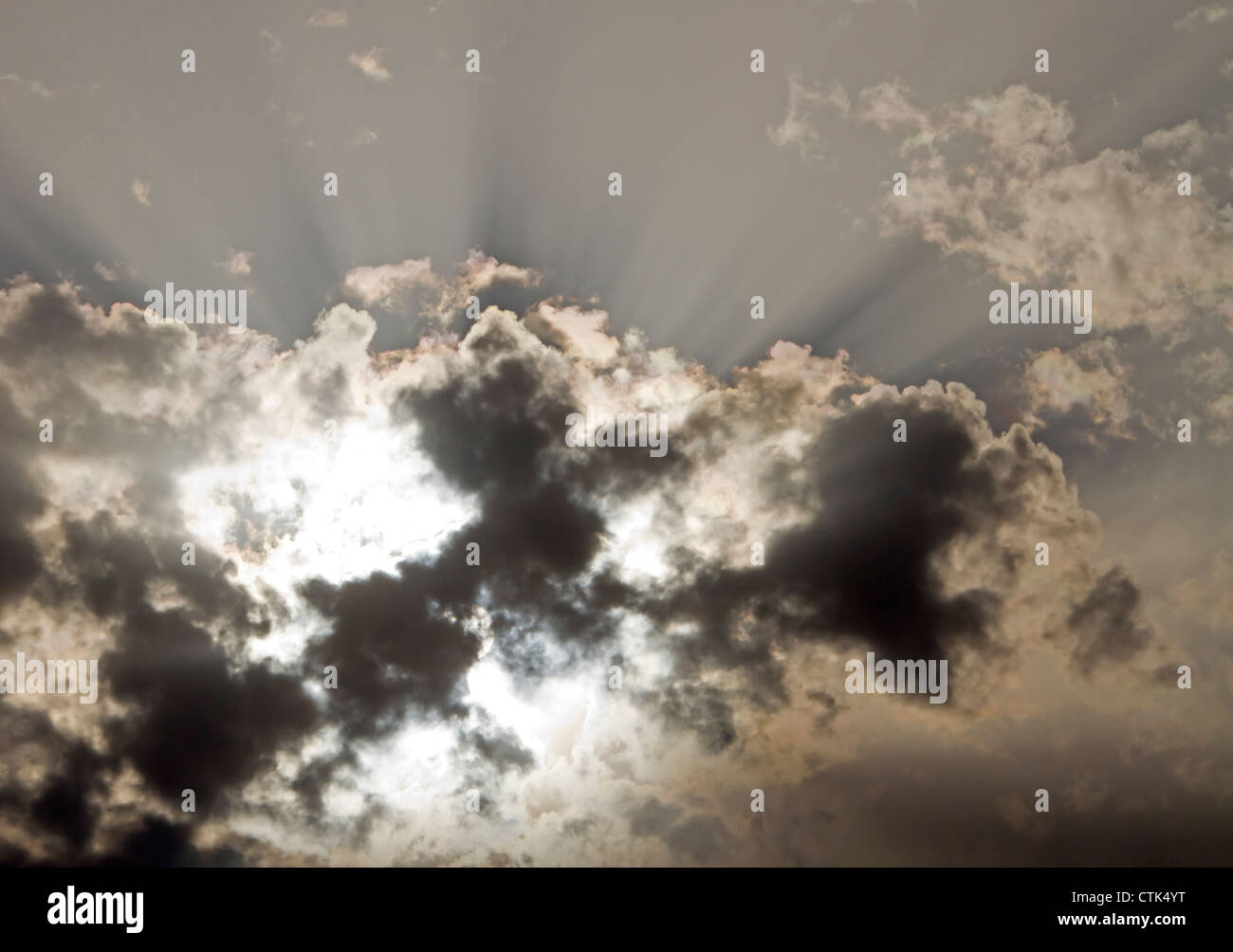 Clouds and sunbeams Stock Photo - Alamy