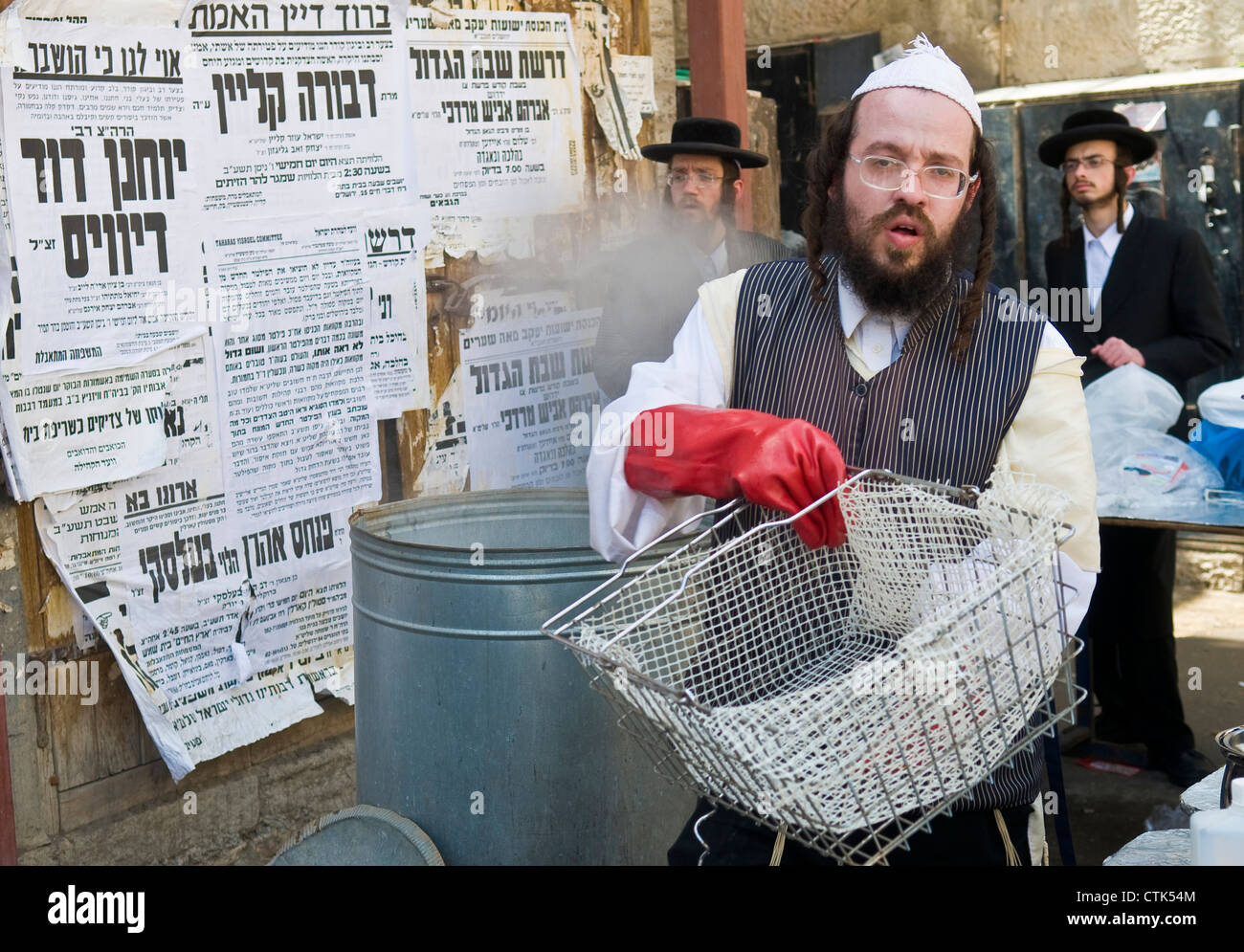 An Ultra Orthodox man is preparing to the Jewish holiday of Passover by ...