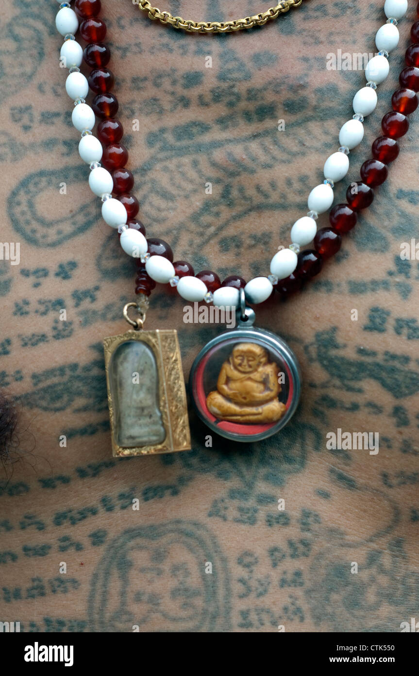 Sak Yan master, Ajahn Montree of Kalasin in the North East of Thailand ...