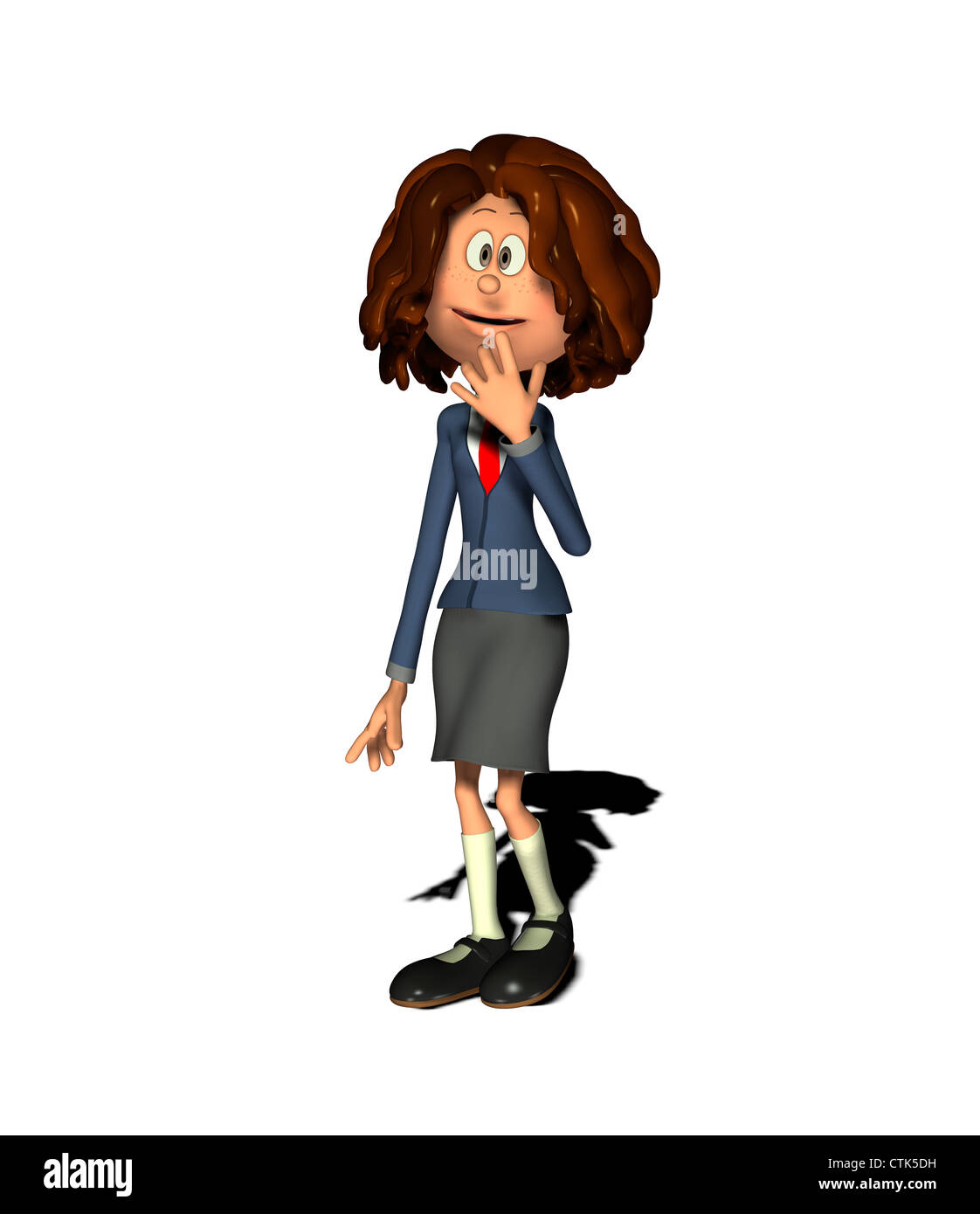 Cartoon figure business woman Stock Photo - Alamy