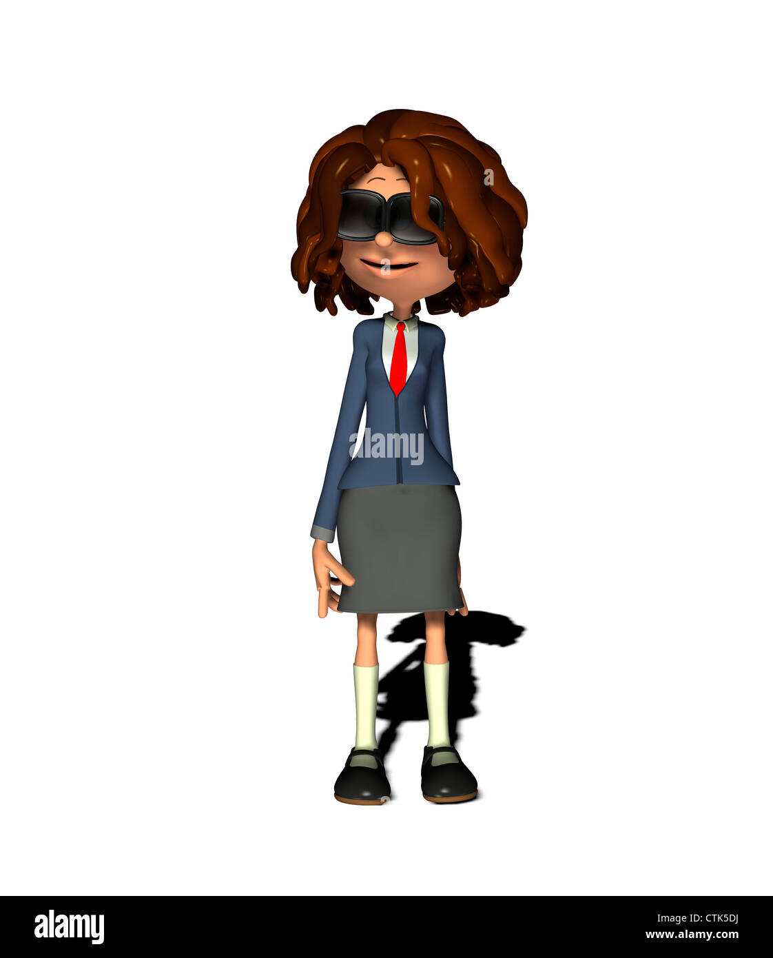 Cartoon figure business woman Stock Photo - Alamy