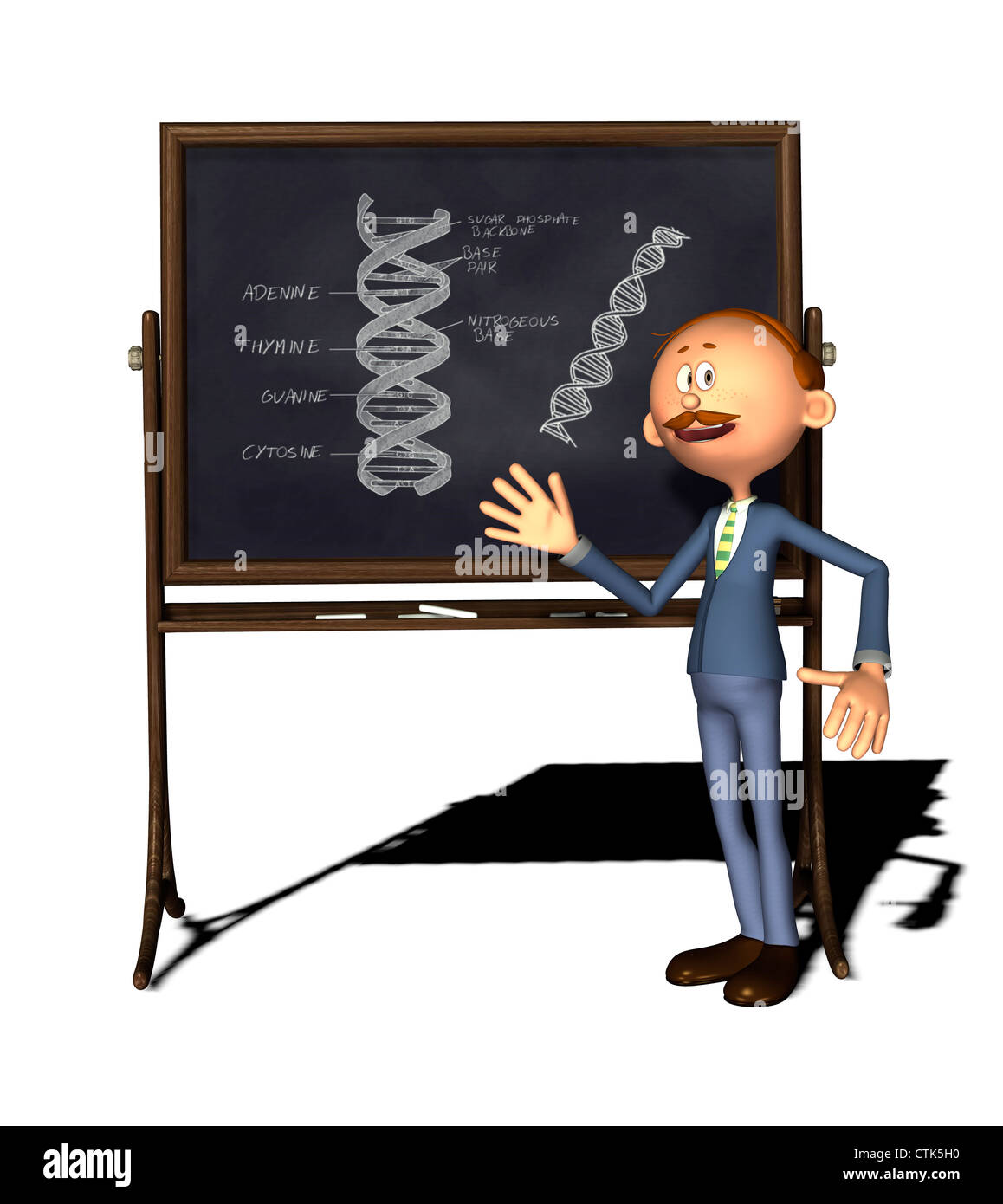 Cartoon figure teacher board dna Cut Out Stock Images & Pictures - Alamy