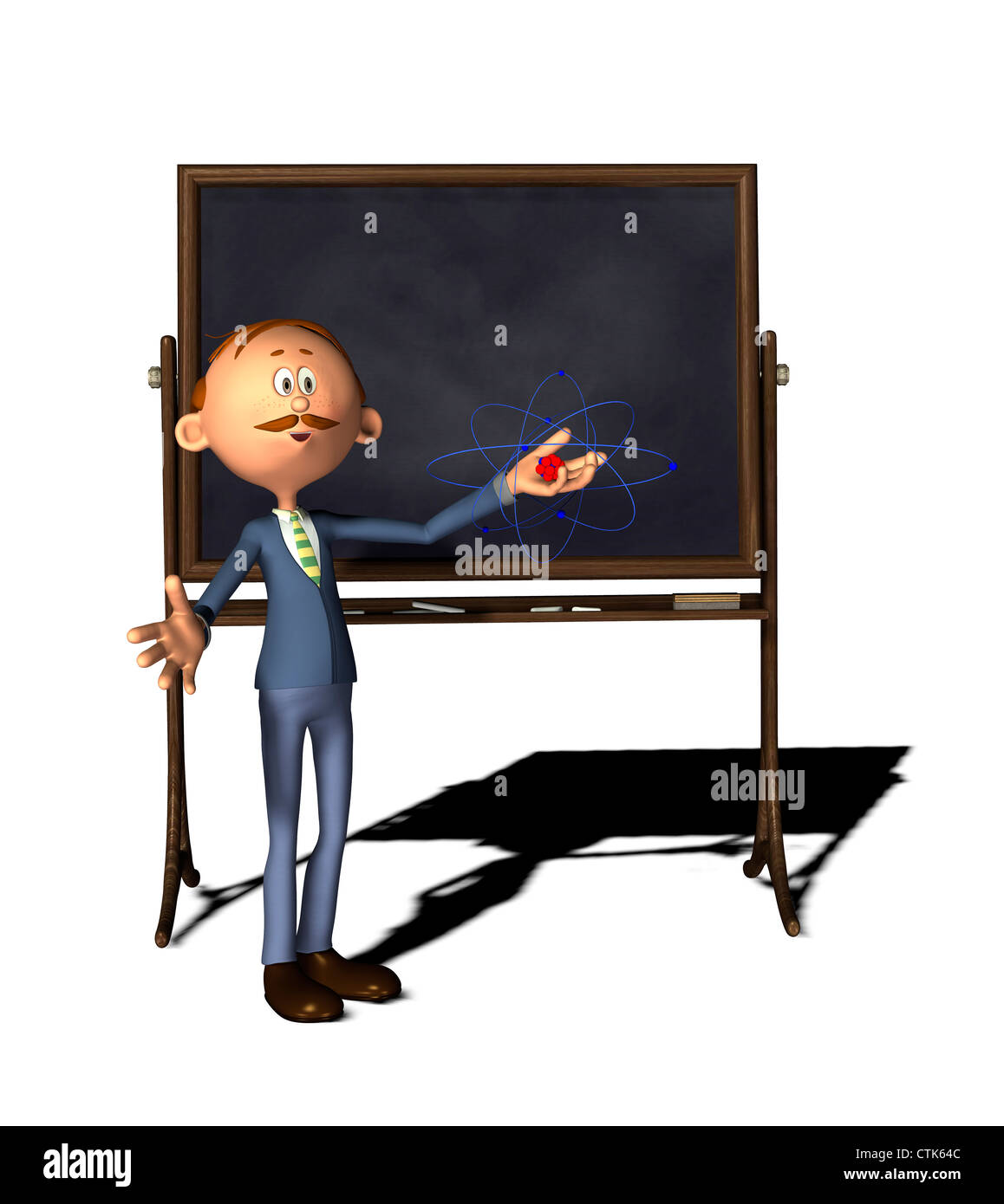 Cartoon figure teacher board physics hi-res stock photography and ...