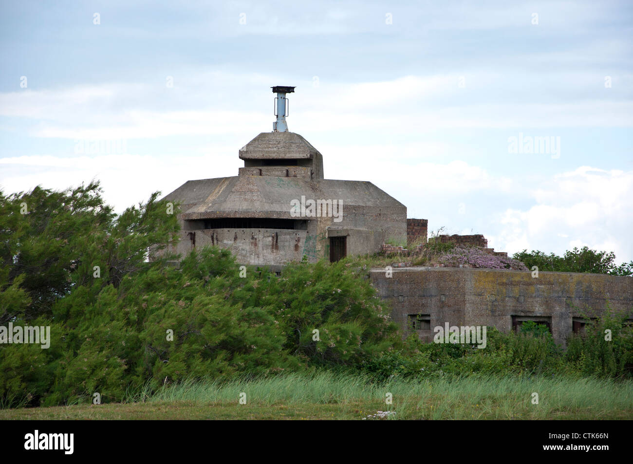 Bunker gun emplacements Landguard point Stock Photo - Alamy