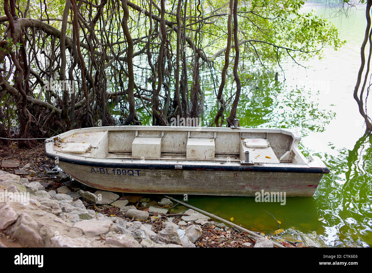 Decrepit run down dingy boat hi-res stock photography and images - Alamy