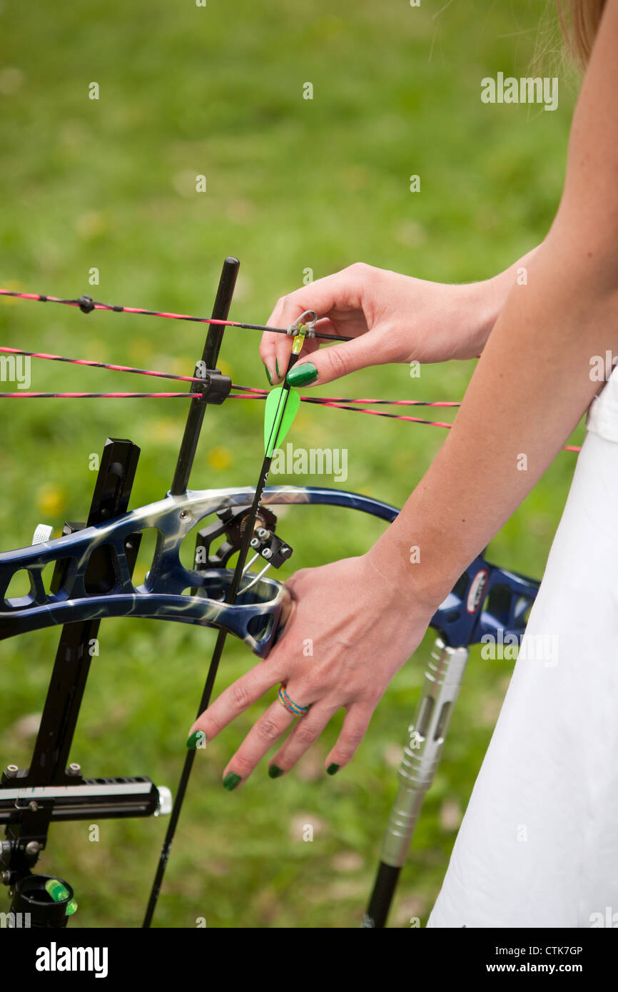 Female Archer Aiming Target High Resolution Stock Photography and ...