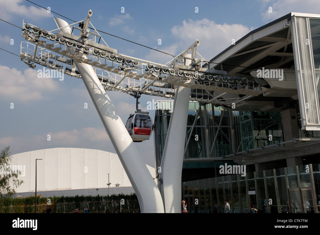 Emirates cable car North Greenwich Peninsular Stock Photo - Alamy