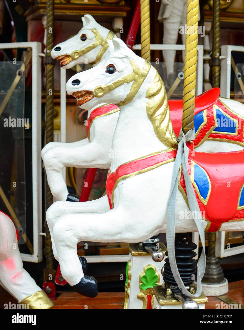 Carousel - Fair conceptual background with horses Stock Photo - Alamy