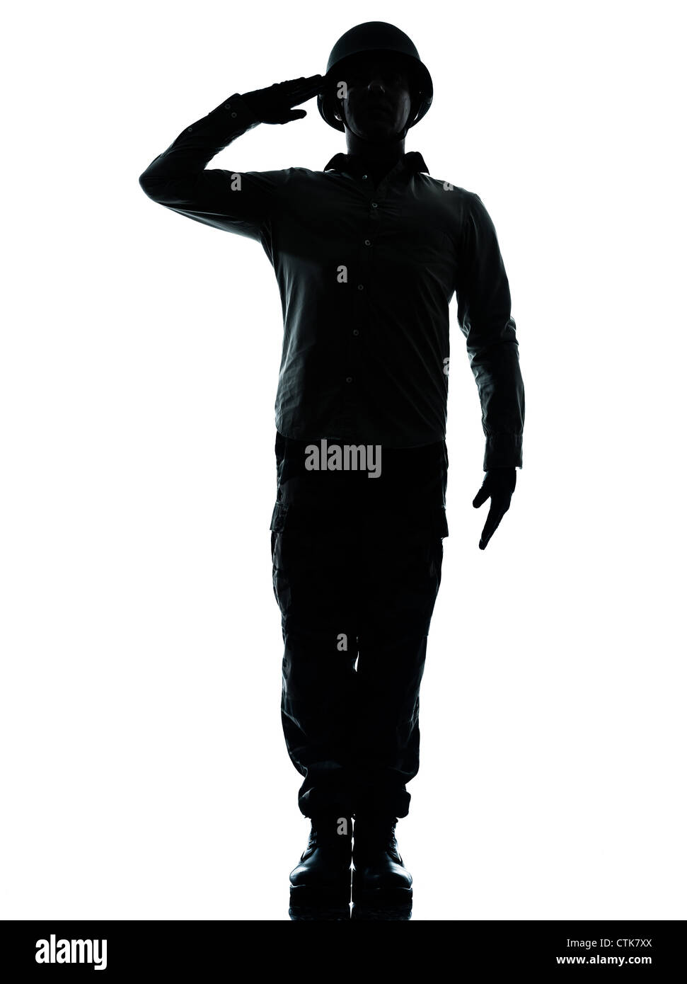 Soldier Saluting Shadow