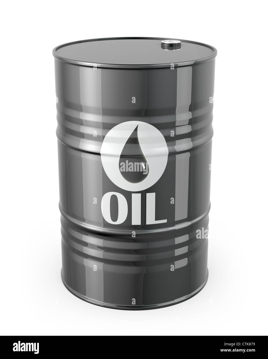 Single barrel of oil, isolated on white background Stock Photo - Alamy
