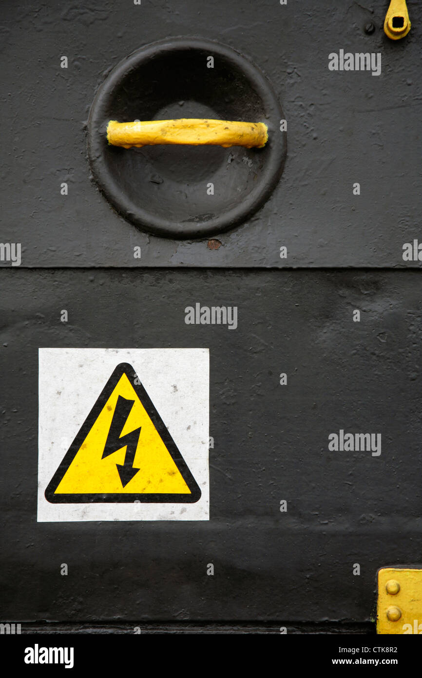 Electrical flash warning sign Stock Photo - Alamy