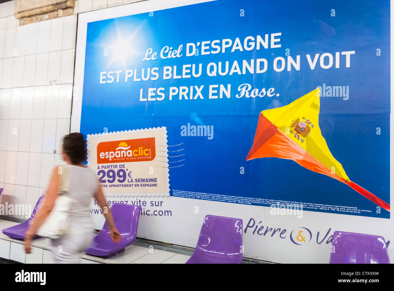 French travel advertising posters metro quay hi-res stock photography ...