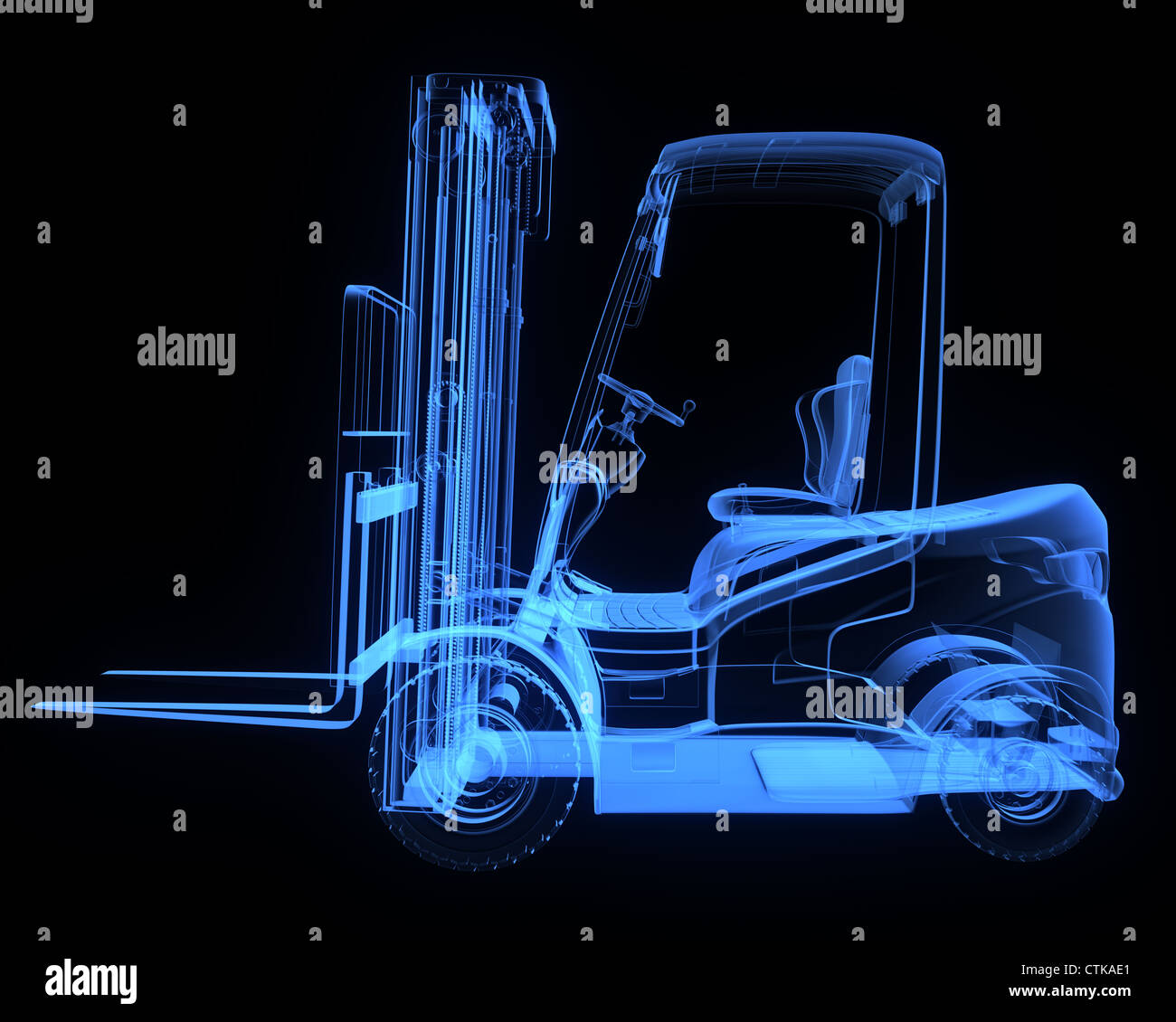Fork lift truck side view hi-res stock photography and images - Alamy