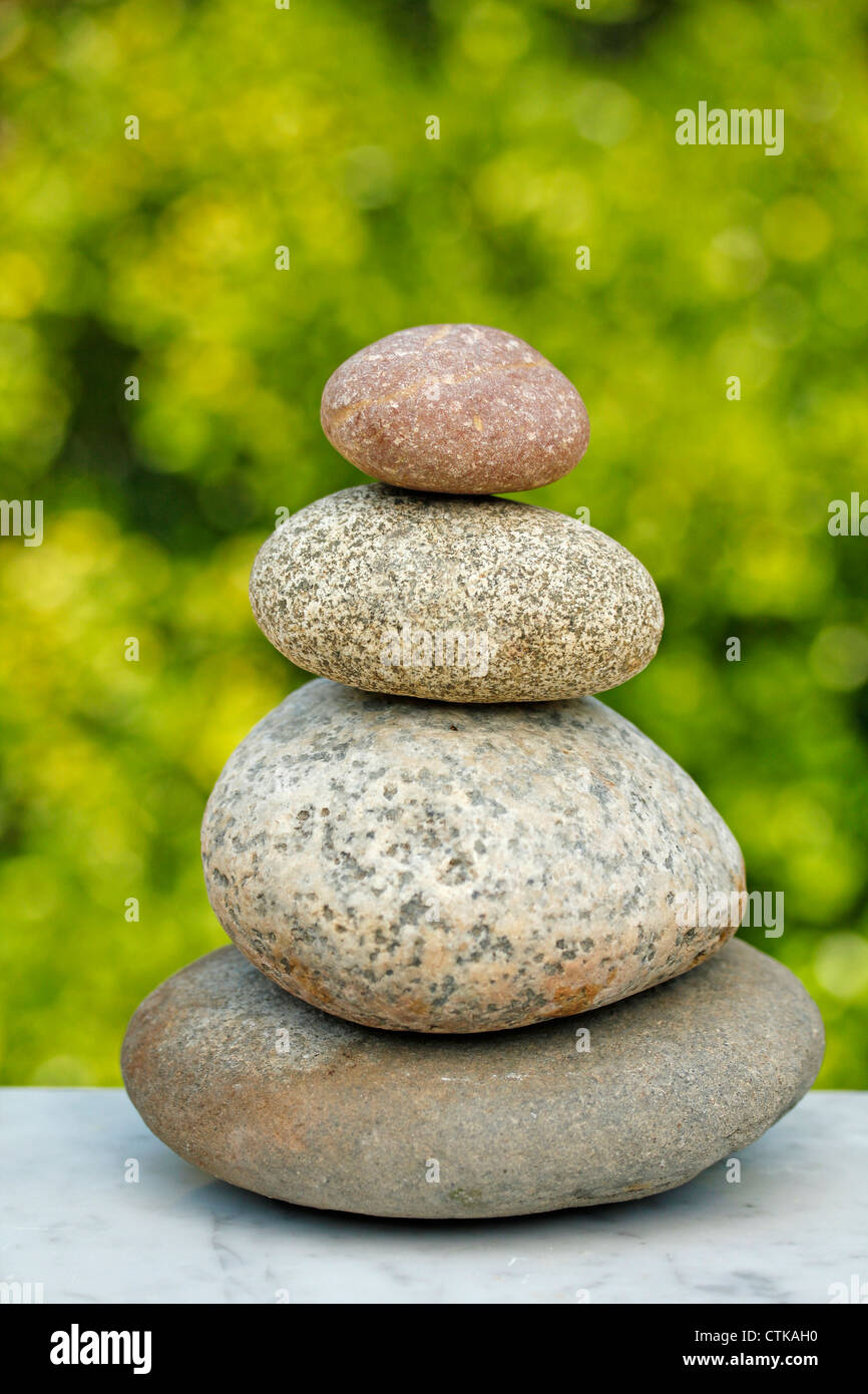 Balanced stones stack white hi-res stock photography and images - Alamy