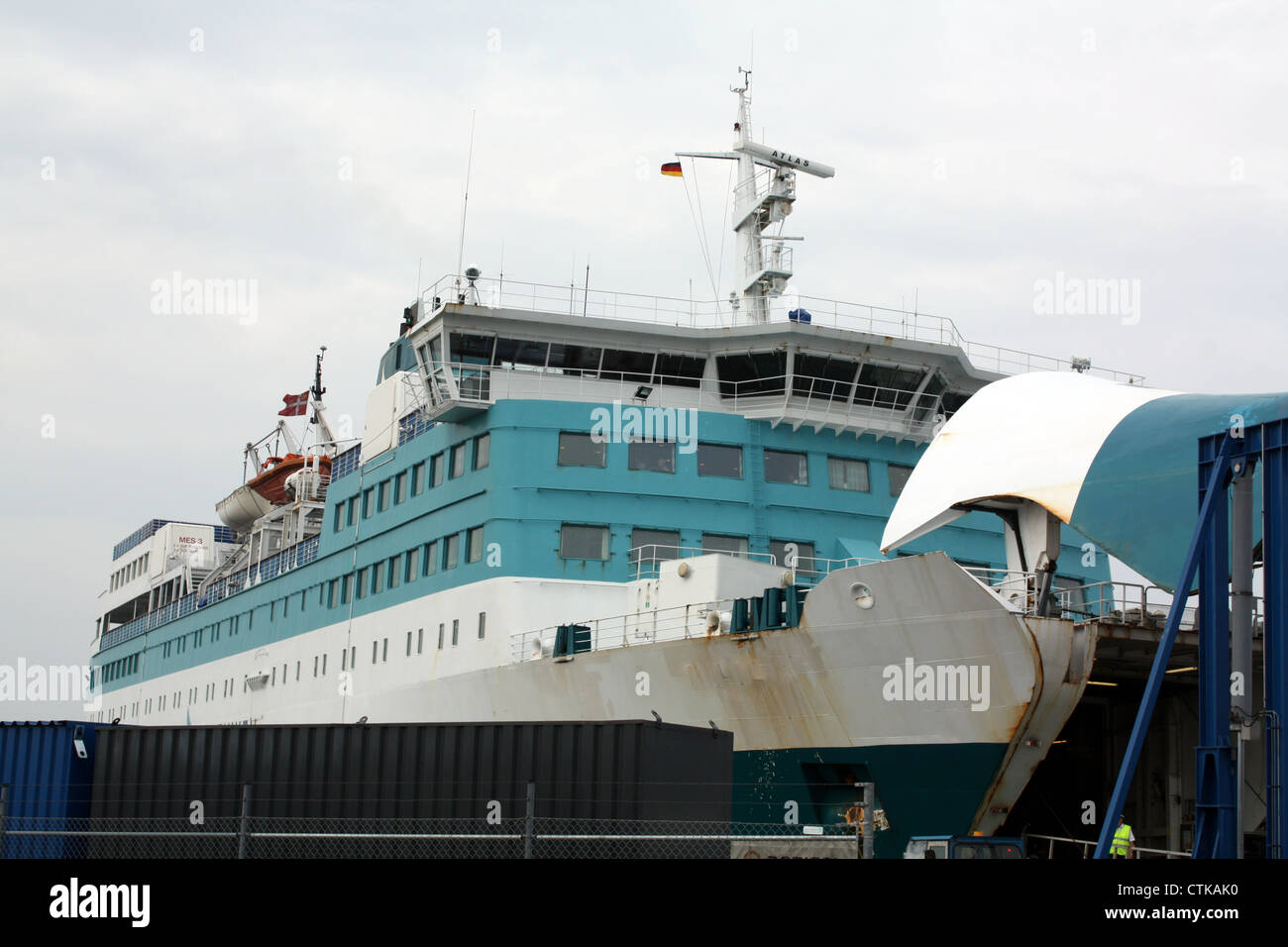Ferry at the port of Ronne in the Danish island Bornholm Stock Photo ...