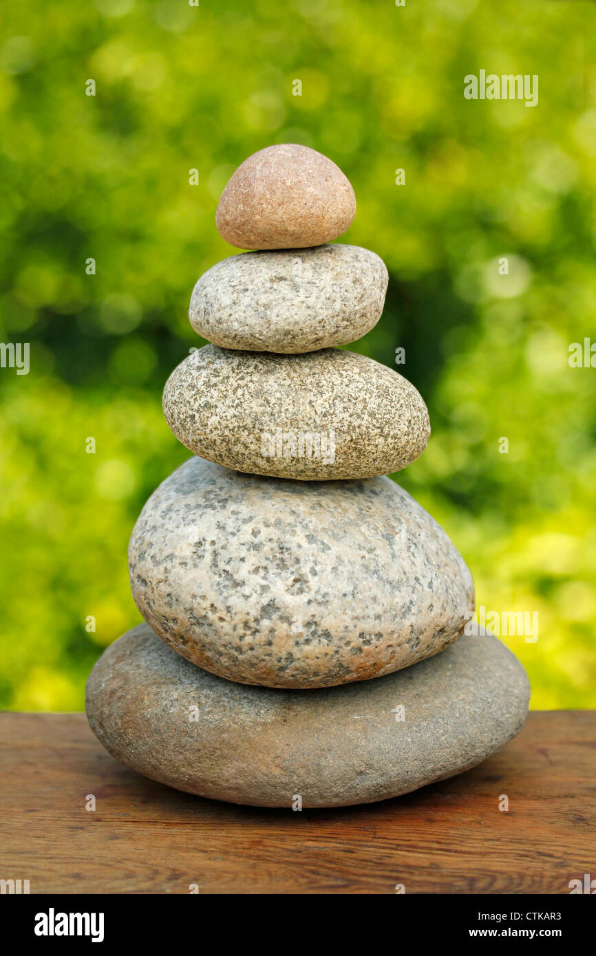 Balanced stones as a stack Stock Photo - Alamy