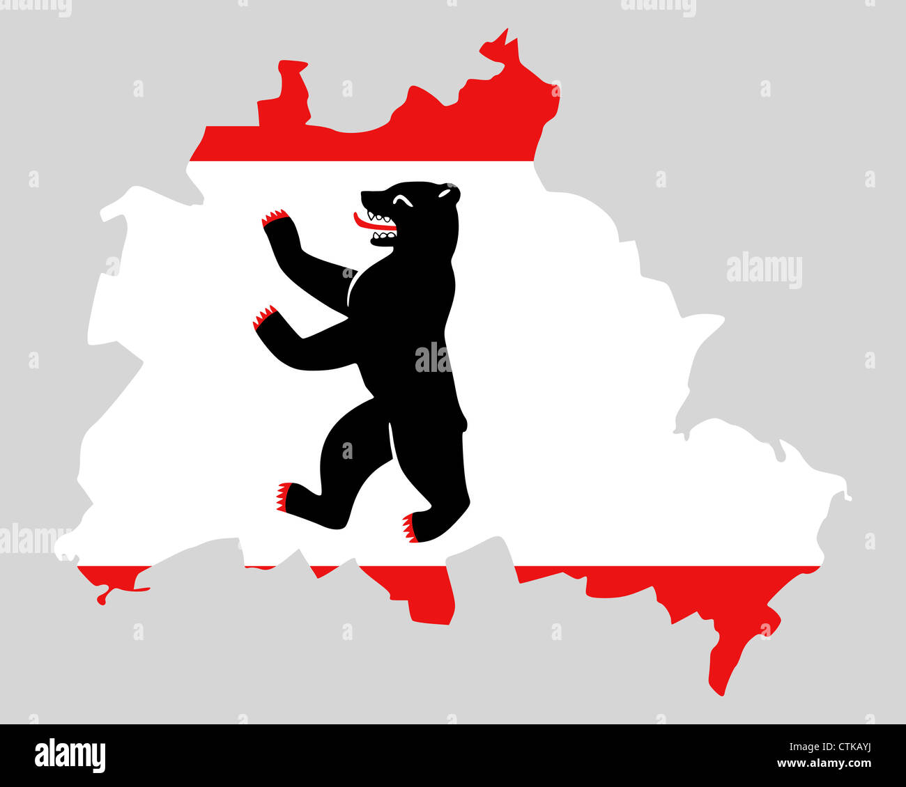 Berlin outline map hi-res stock photography and images - Alamy
