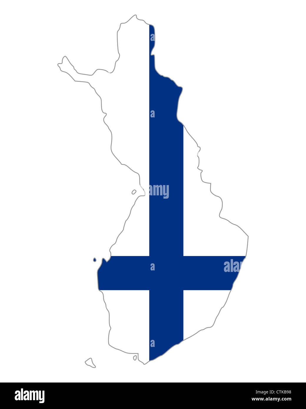 Map and flag of Finland Stock Photo - Alamy