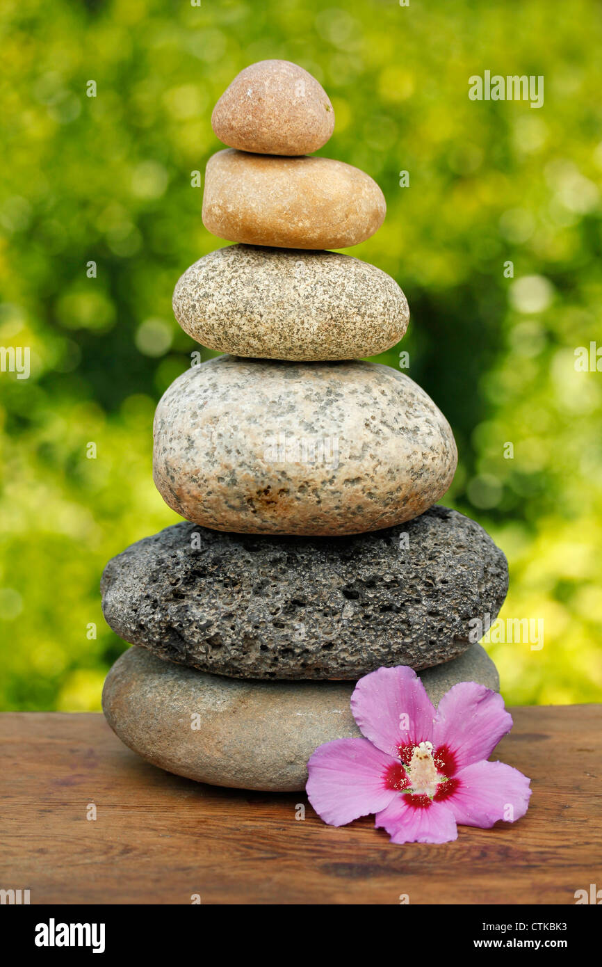 Balanced stones as a stack Stock Photo - Alamy