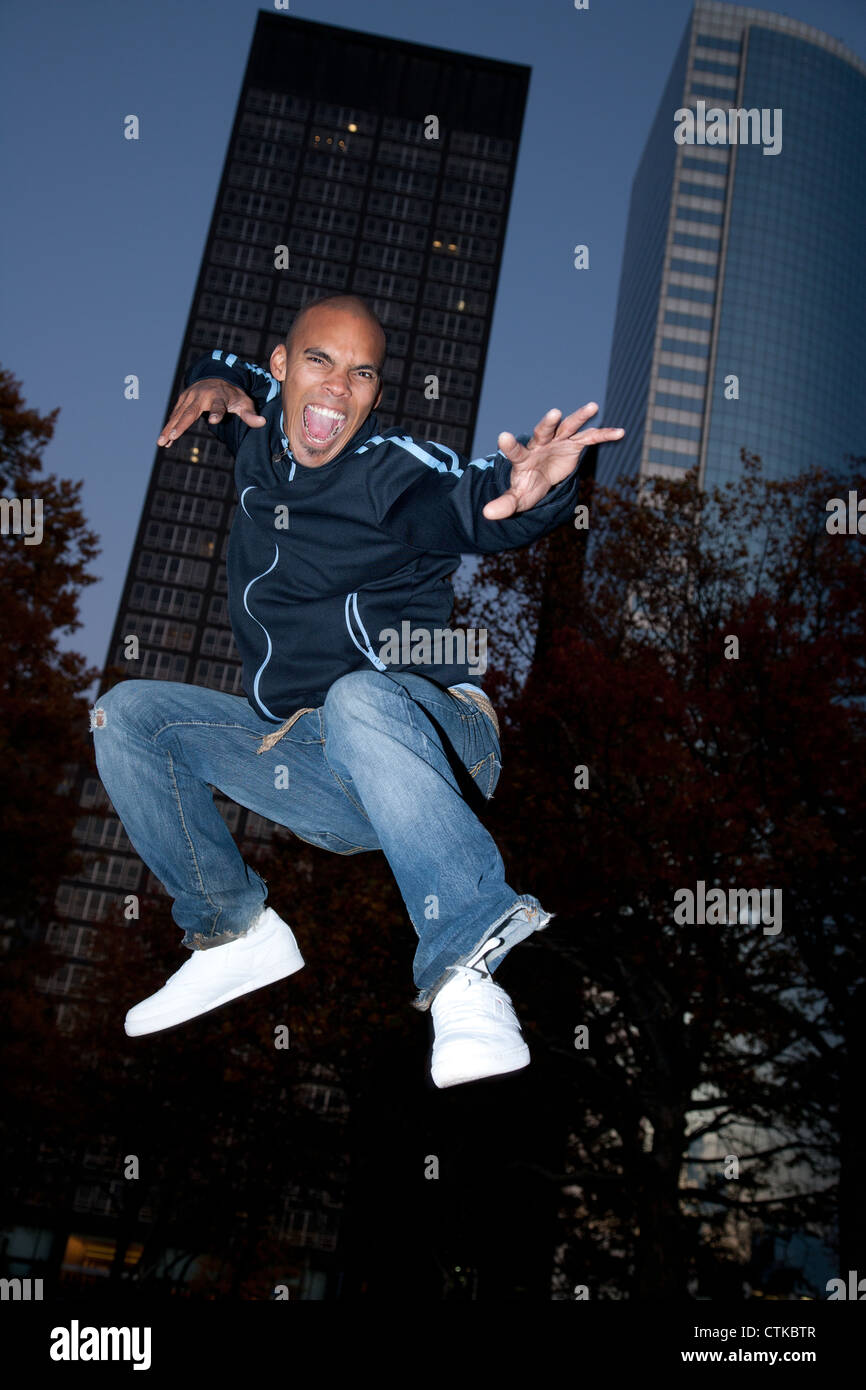Man jumping angry hi-res stock photography and images - Alamy