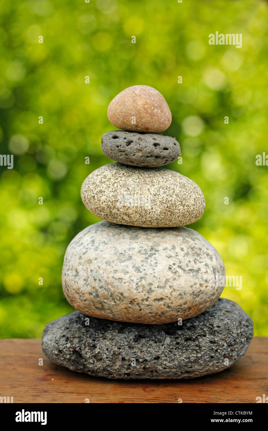 Balanced stones as a stack Stock Photo - Alamy
