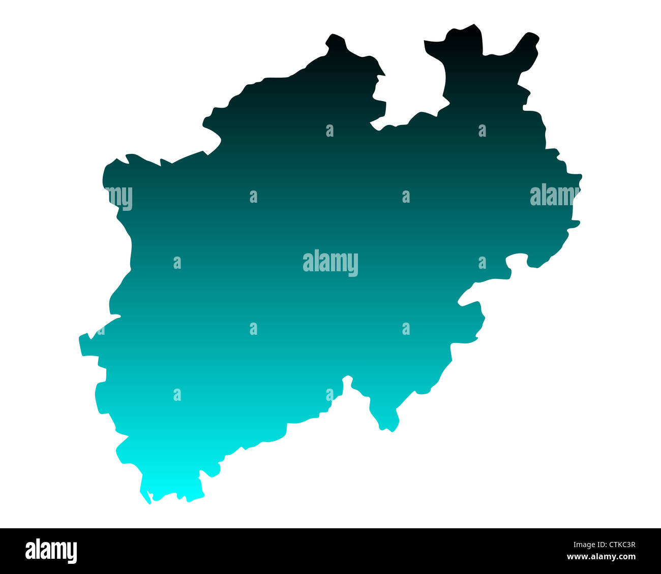 Map of North Rhine-Westphalia Stock Photo - Alamy