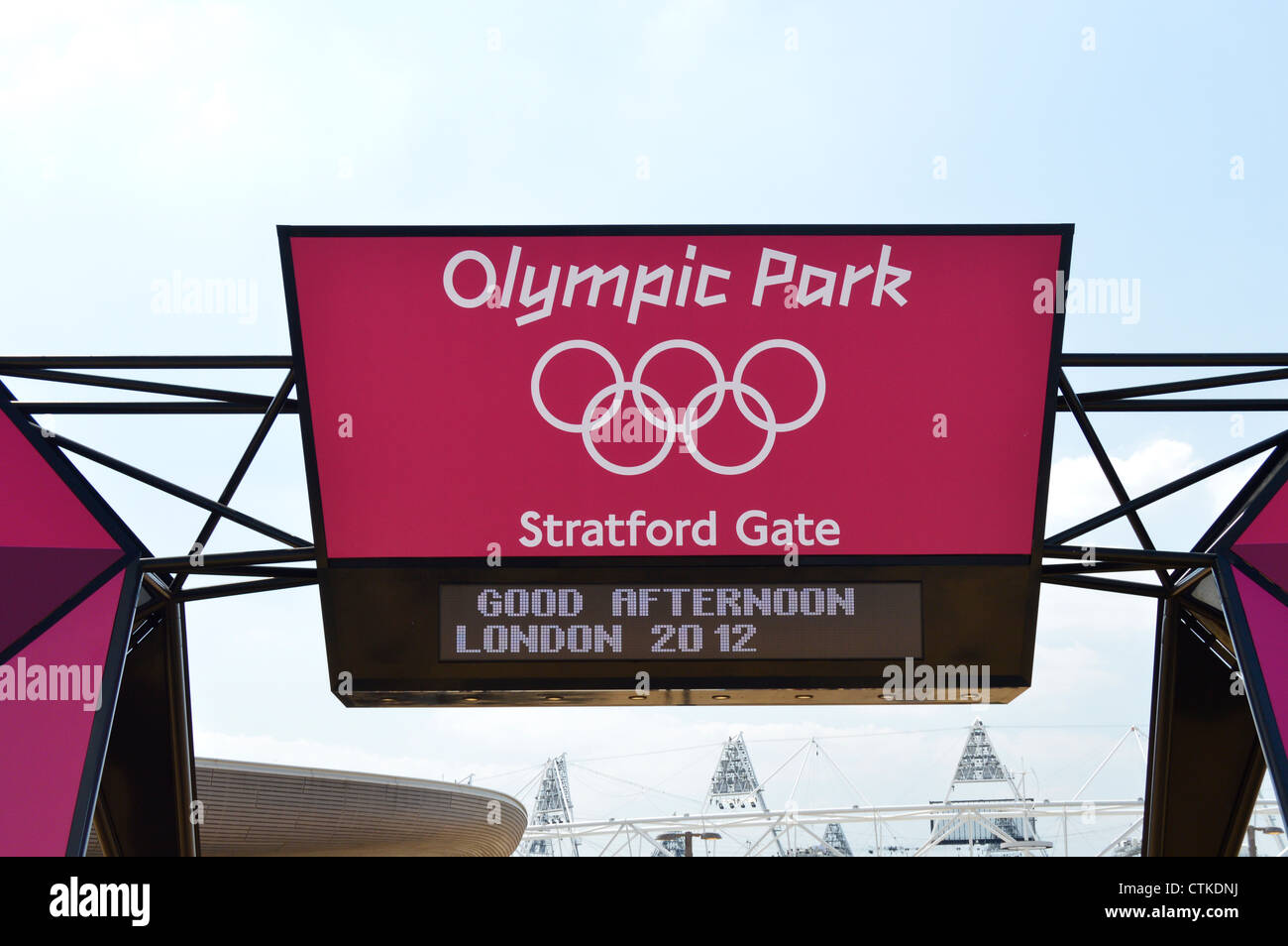 Stadium signage at the olympic stadium hi-res stock photography and ...
