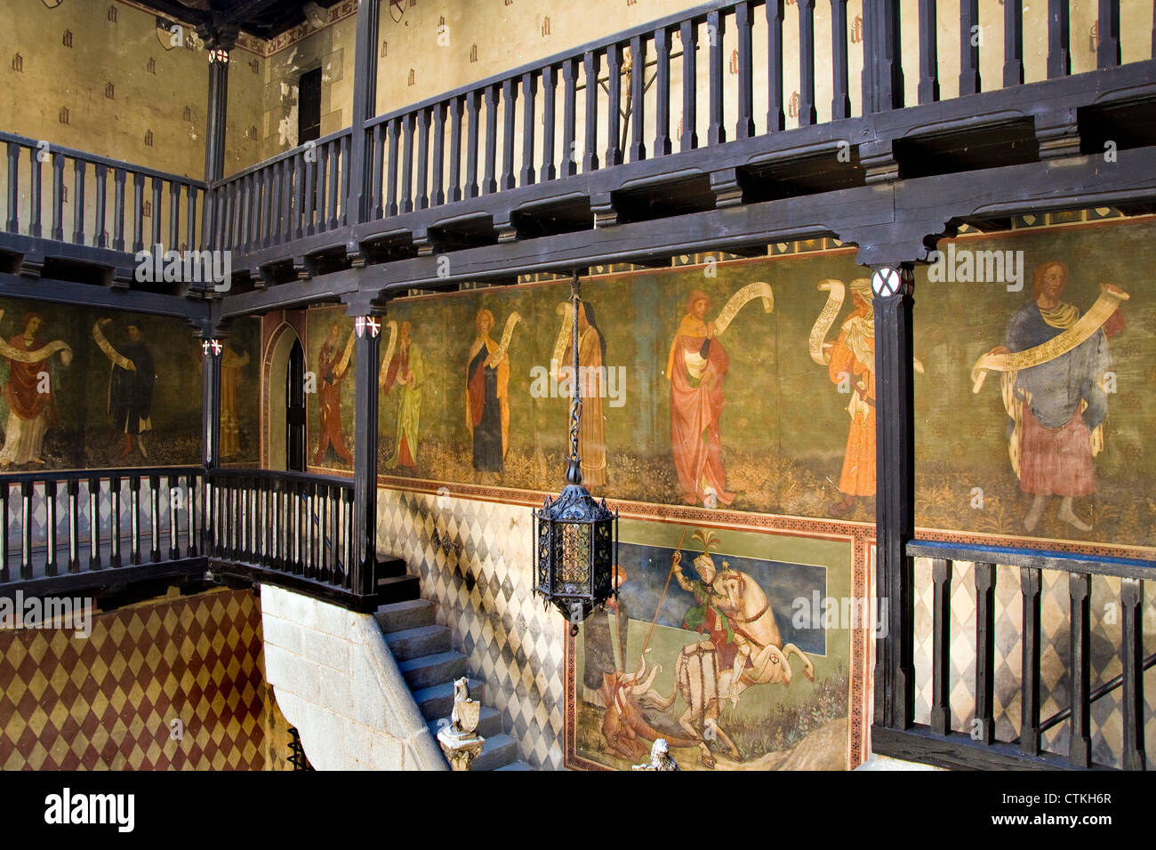 Italy, Piedmont, Turin, medieval village, old fortress Stock Photo - Alamy