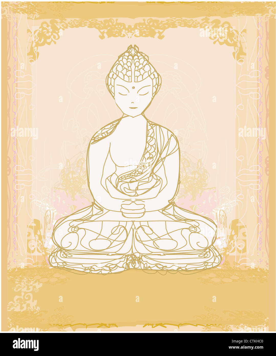 Chinese Traditional Artistic Buddhism Pattern Stock Photo - Alamy