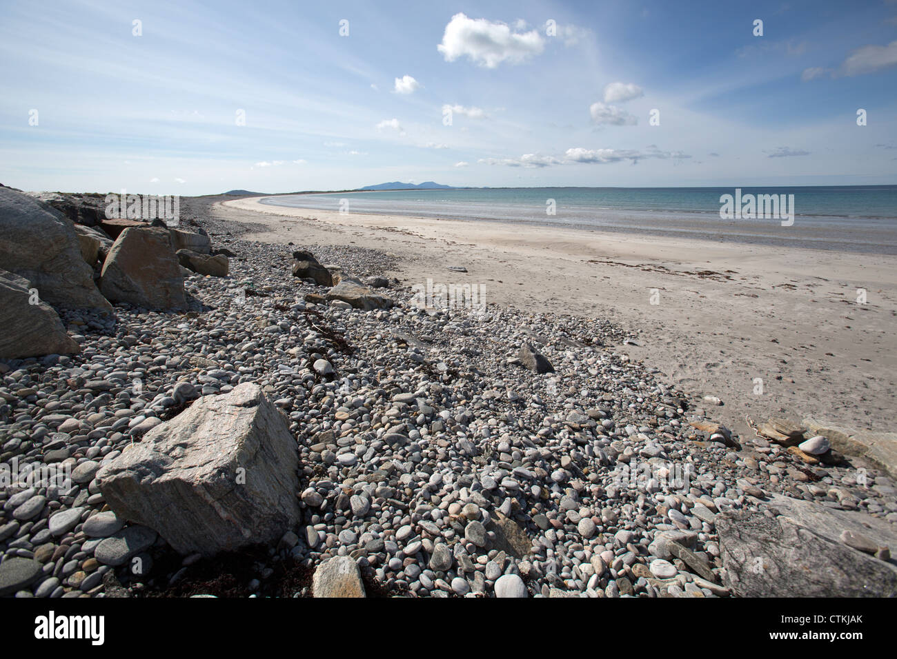 Isle of Baleshare, Scotland. Picturesque view of the west coast beach ...