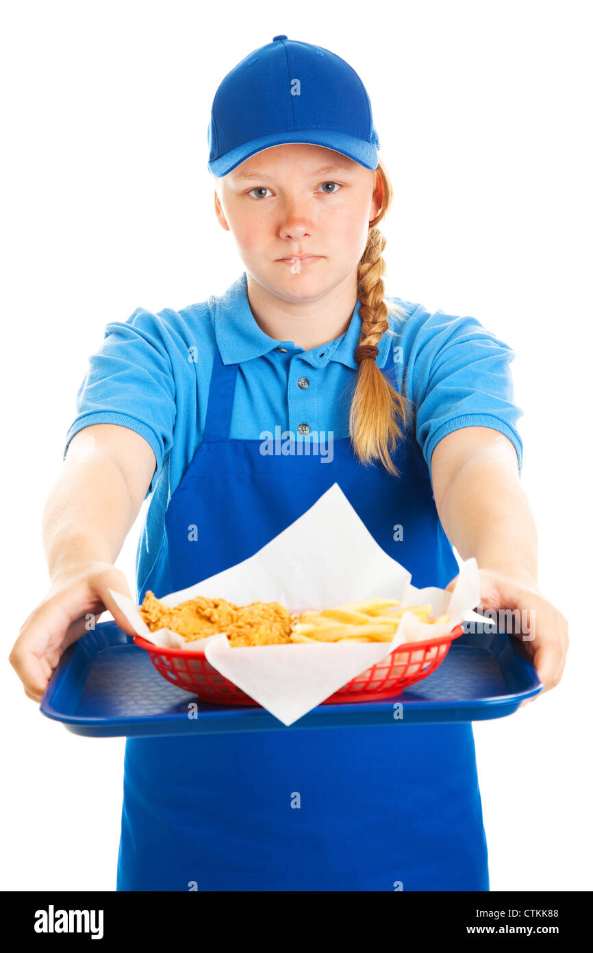 Unhappy Fast Food Worker