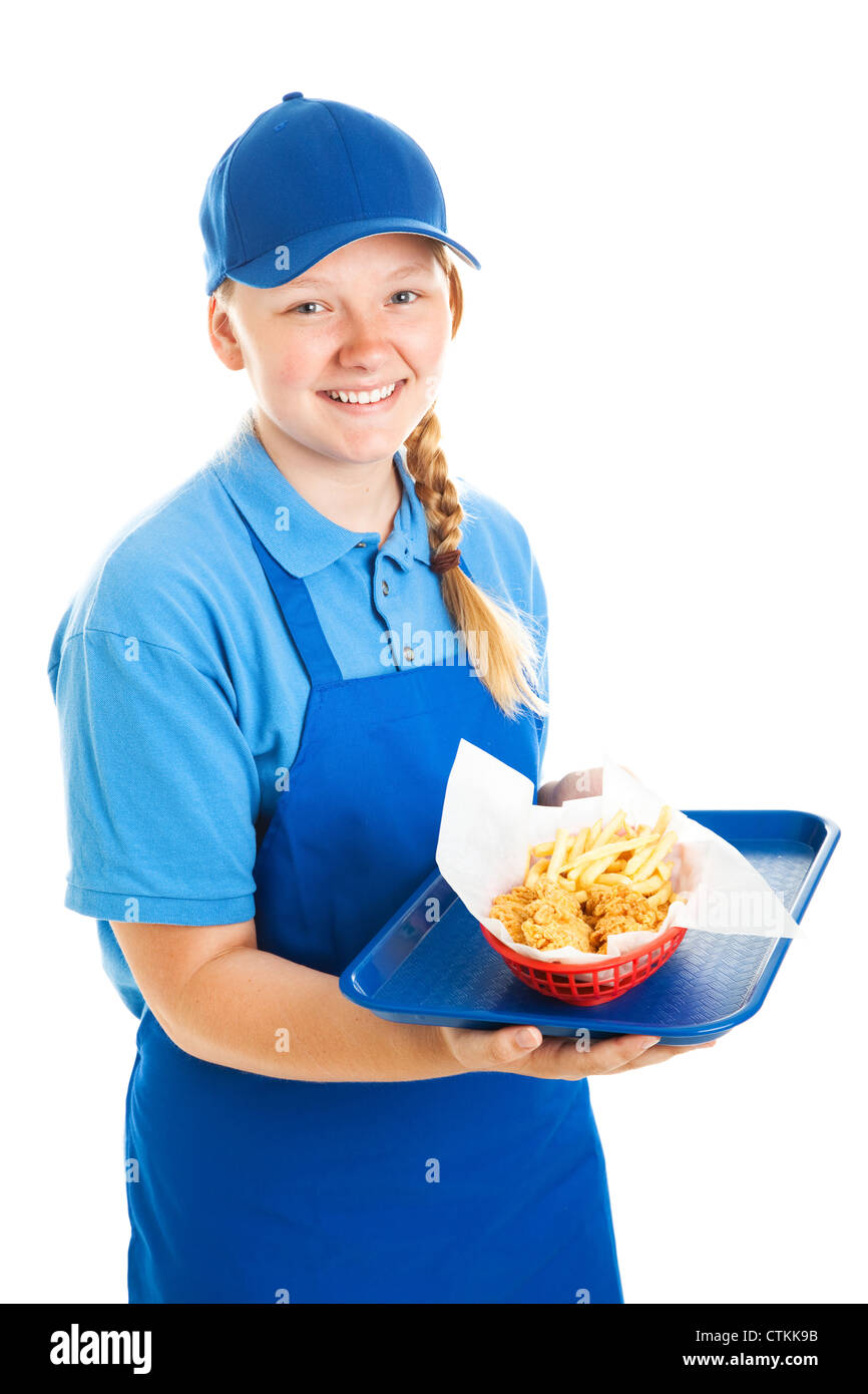 Teenager working fast food hi-res stock photography and images - Alamy