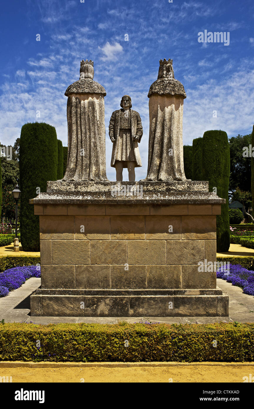 Spain. Andalusia. Cordoba. Columbus with the Catholic Monarchs ...