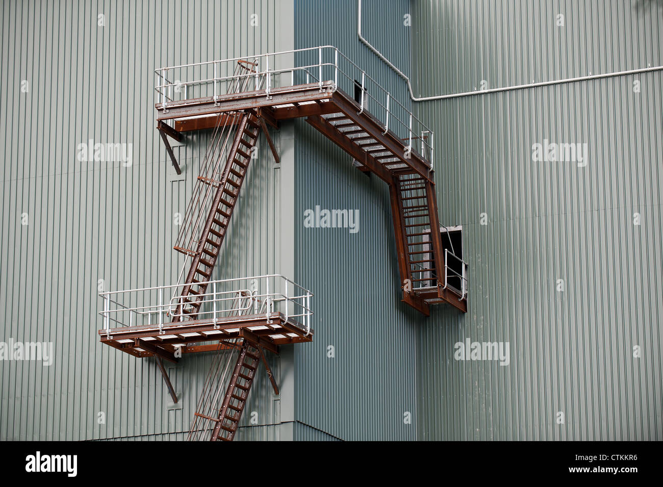 A fire escape on the side of a building Stock Photo - Alamy