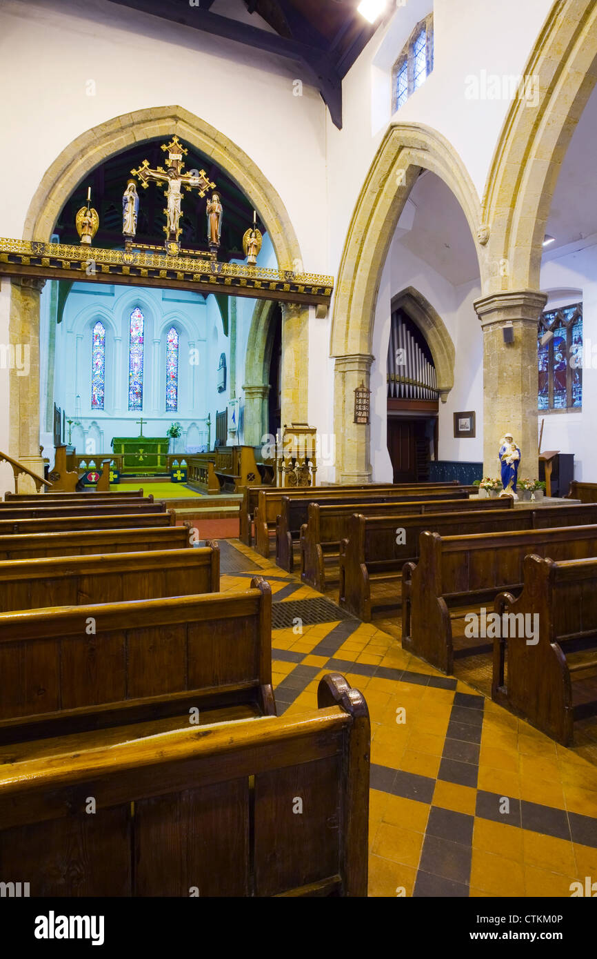 The interior of the Church of Saint Peter and Saint Paul in the ...