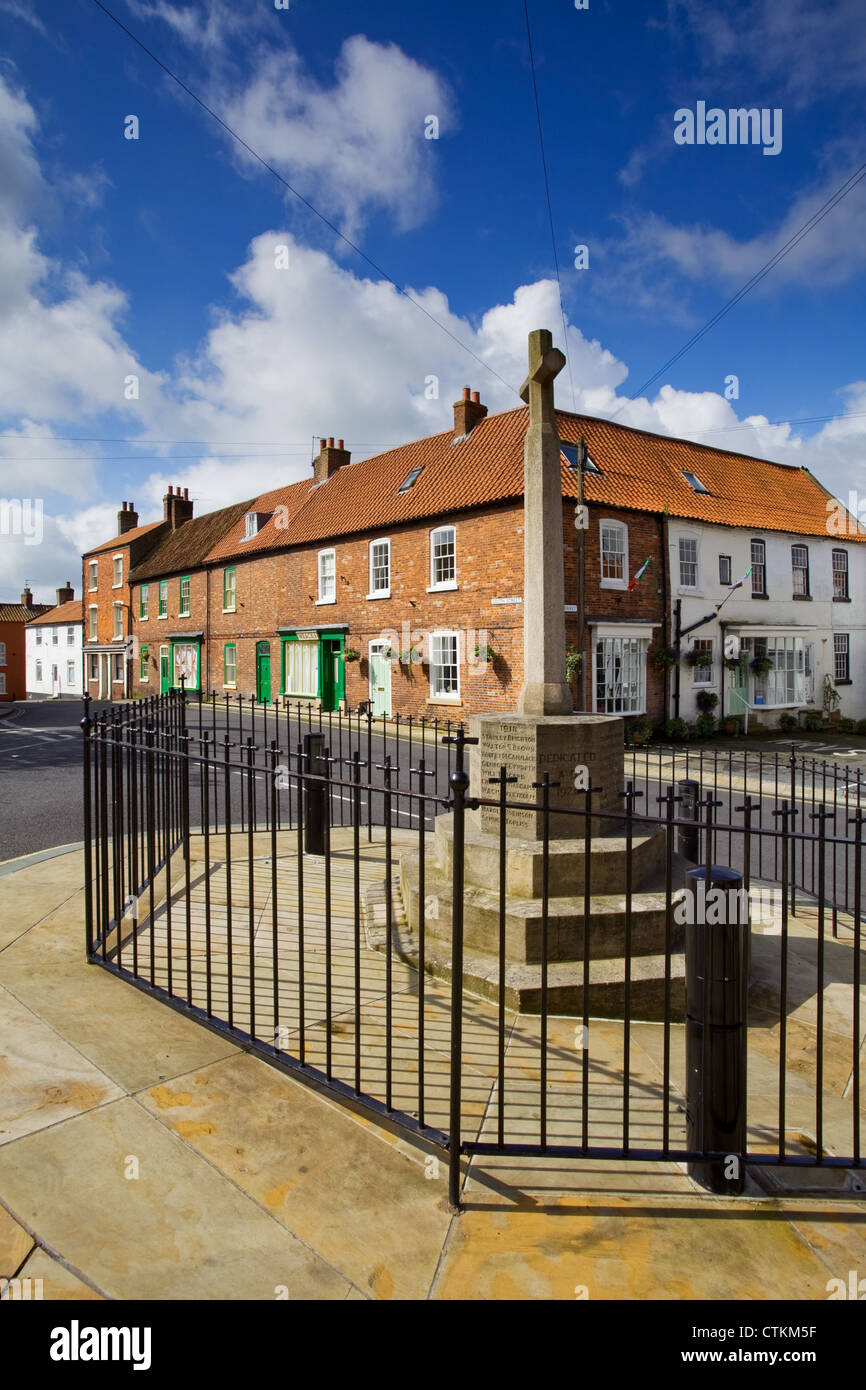 The War Memorial in the market town of Caistor on the edge of the ...