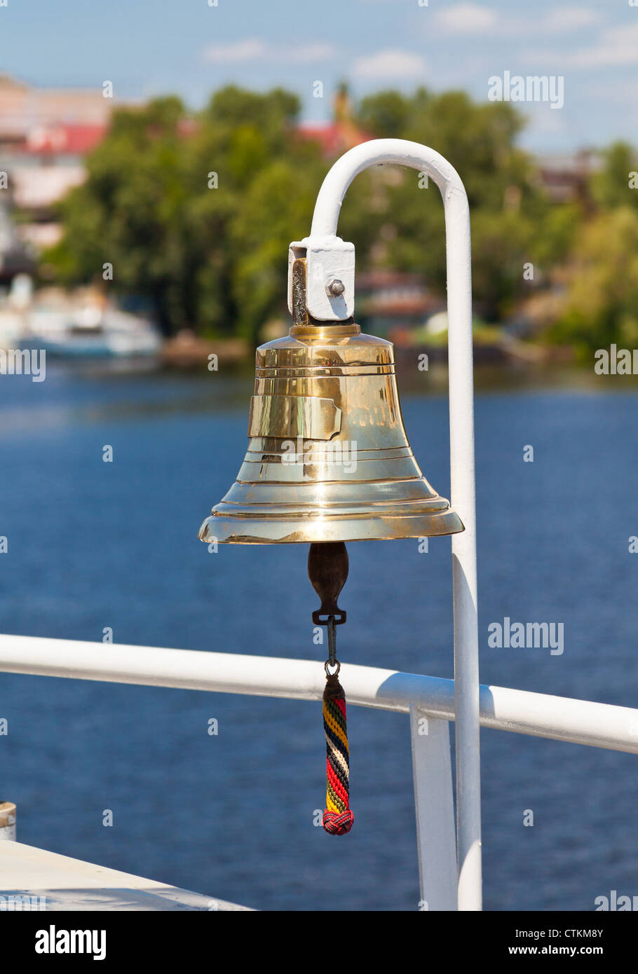 ship's bell on river vessel Stock Photo - Alamy