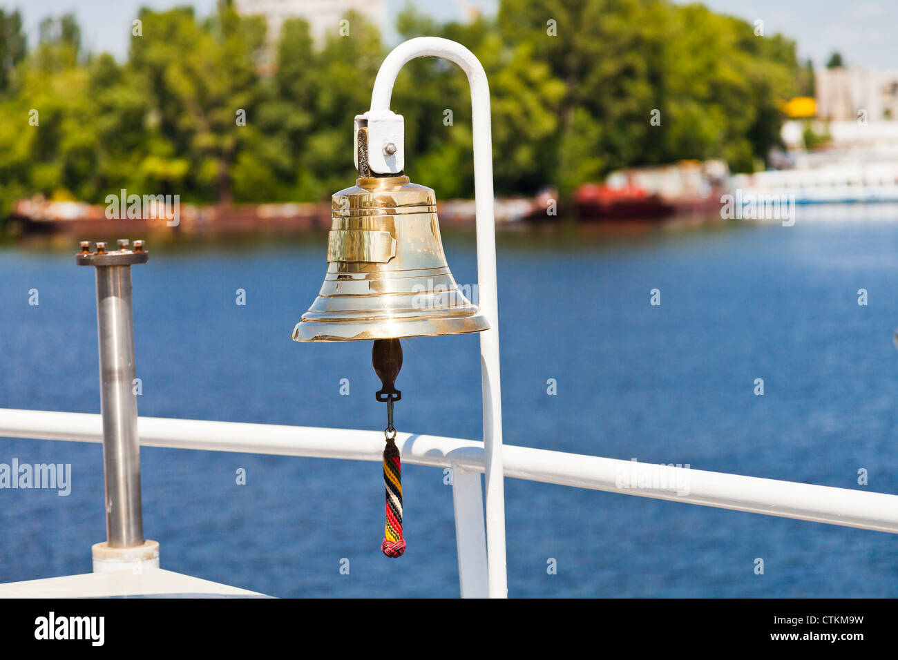 ship's bell on river vessel Stock Photo - Alamy