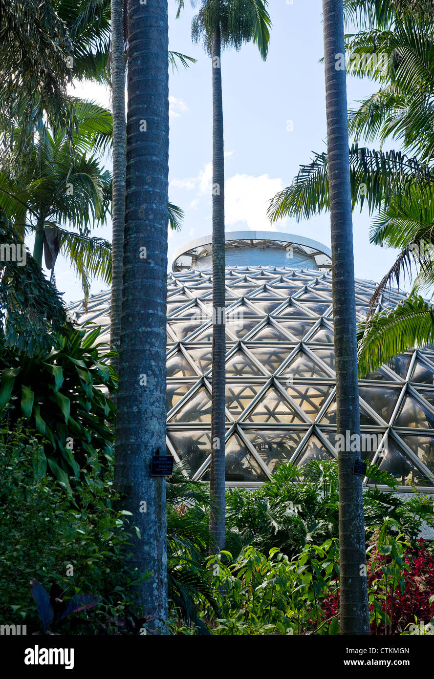 The Tropical Display Dome at the Brisbane Botanic Gardens in Queensland ...