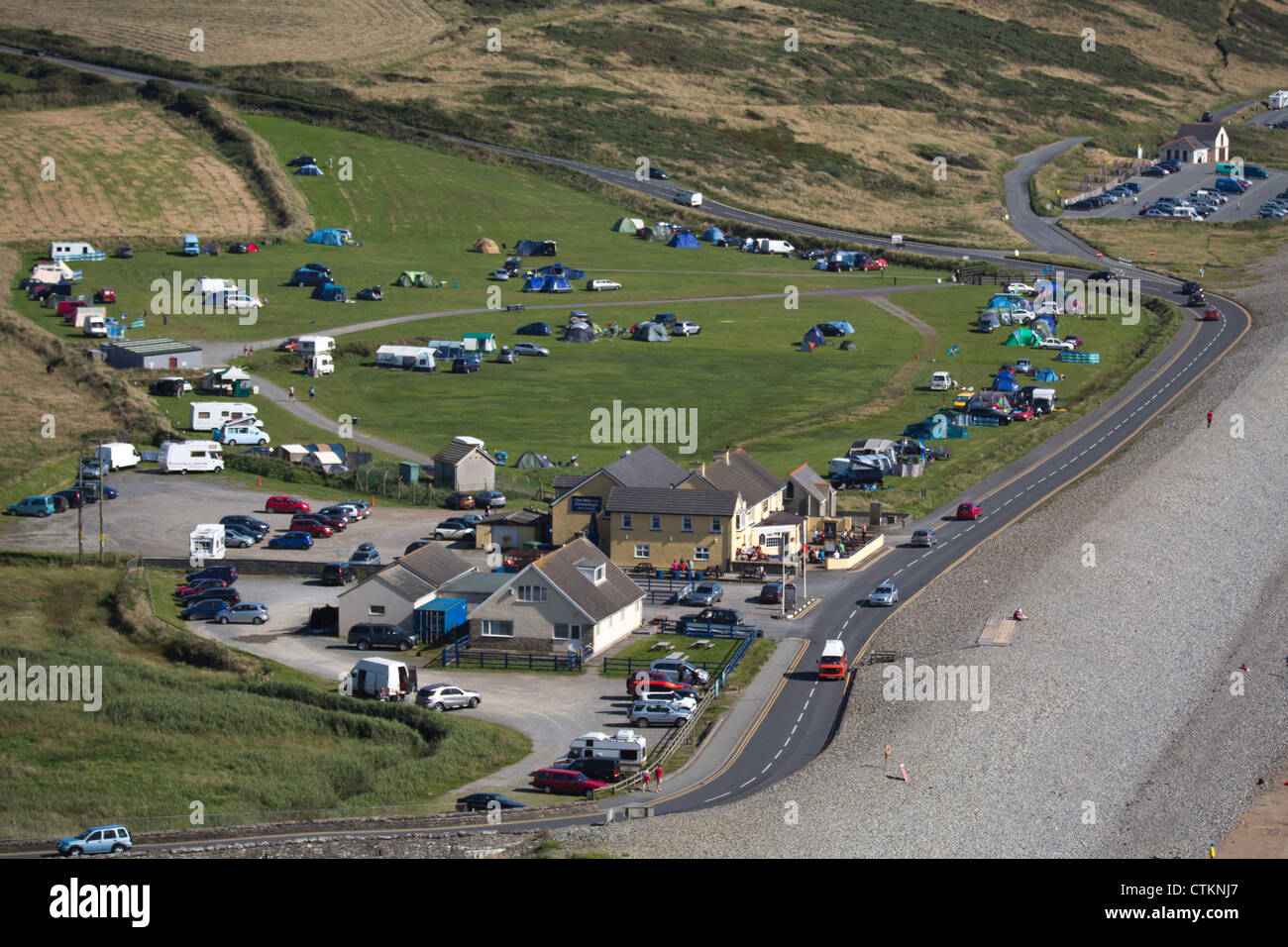 Aerial view of Newgale beach, Pembrokeshire Wales UK Stock Photo - Alamy