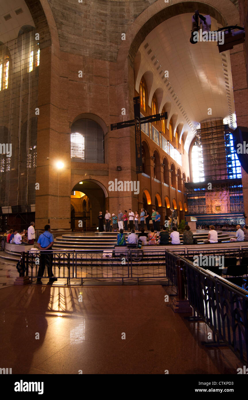 Inside Aparecida Do Norte National Sanctuary São Paulo Brazil Stock
