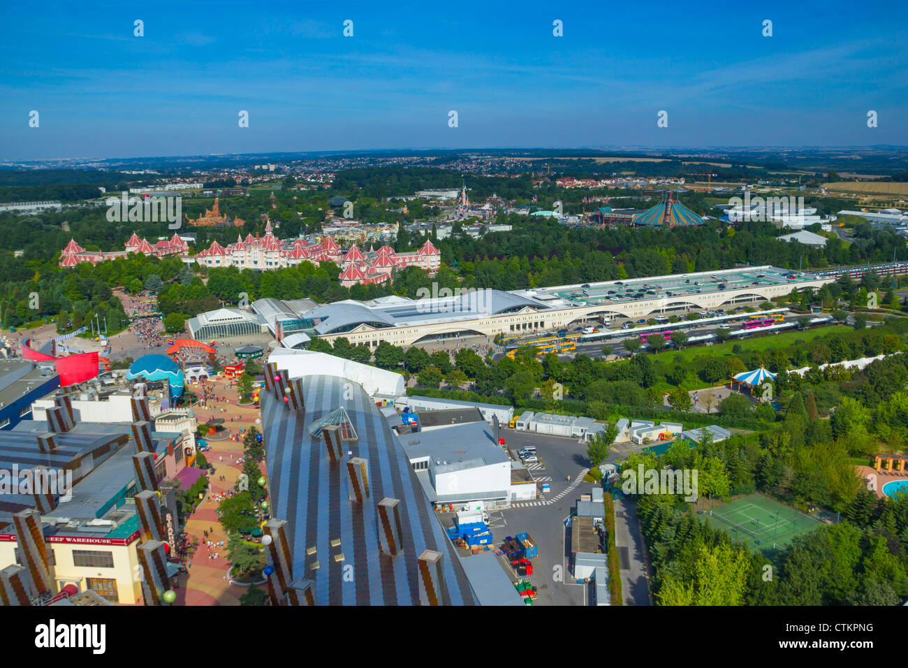 Disneyland paris aerial view hi-res stock photography and images - Alamy