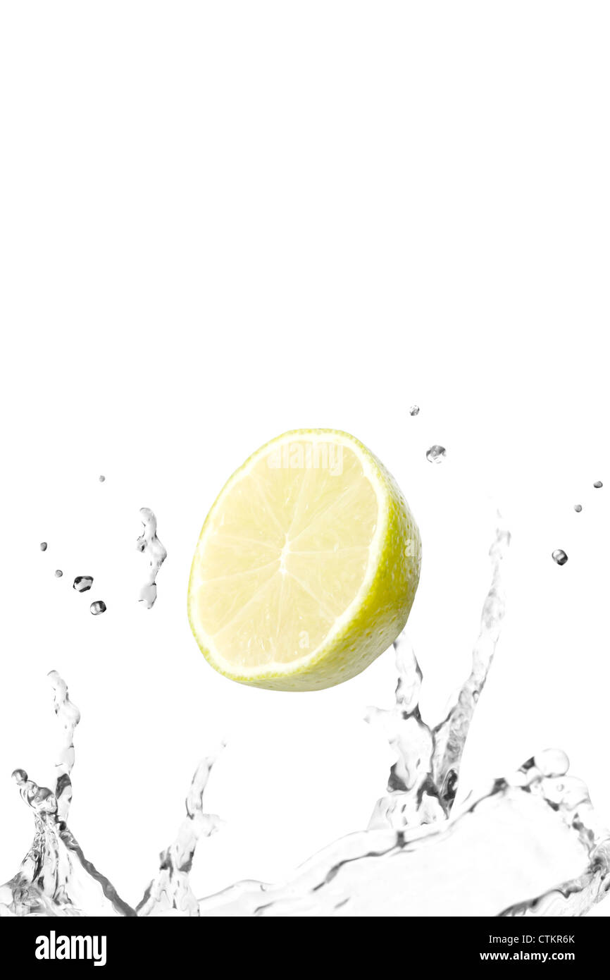 Lime splashing in water hi-res stock photography and images - Alamy