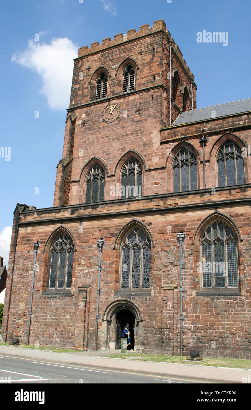Shrewsbury Abbey tower Shrewsbury Shropshire England UK Stock Photo - Alamy