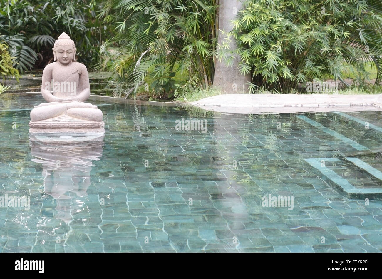Balinese swimming pool Stock Photo - Alamy