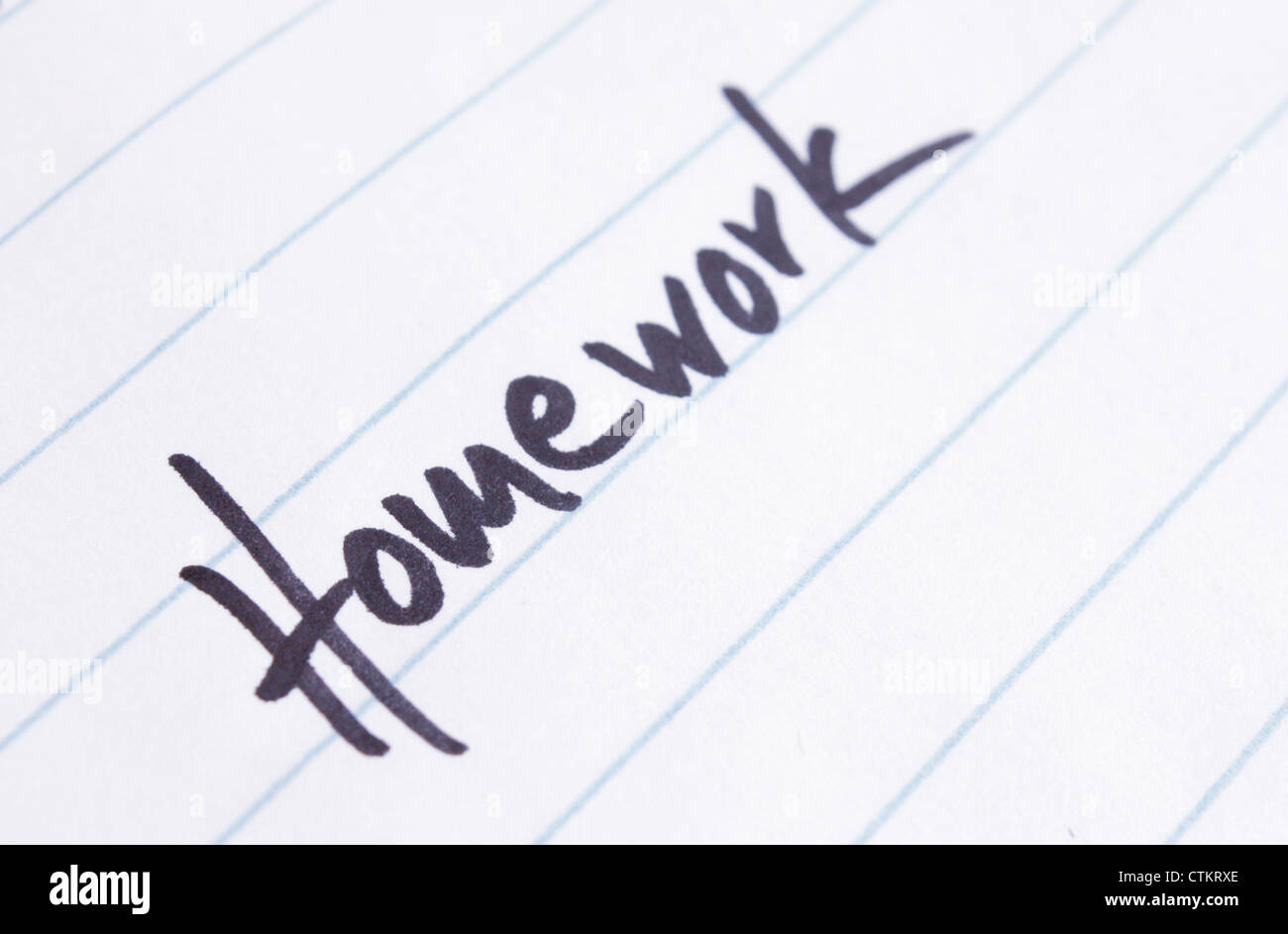 Homework paper hi-res stock photography and images - Alamy