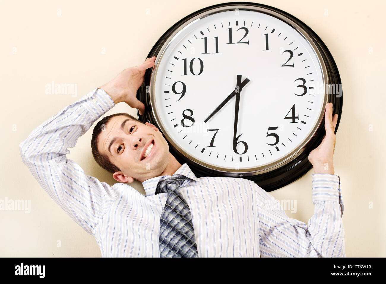 Business man and time problem Stock Photo - Alamy