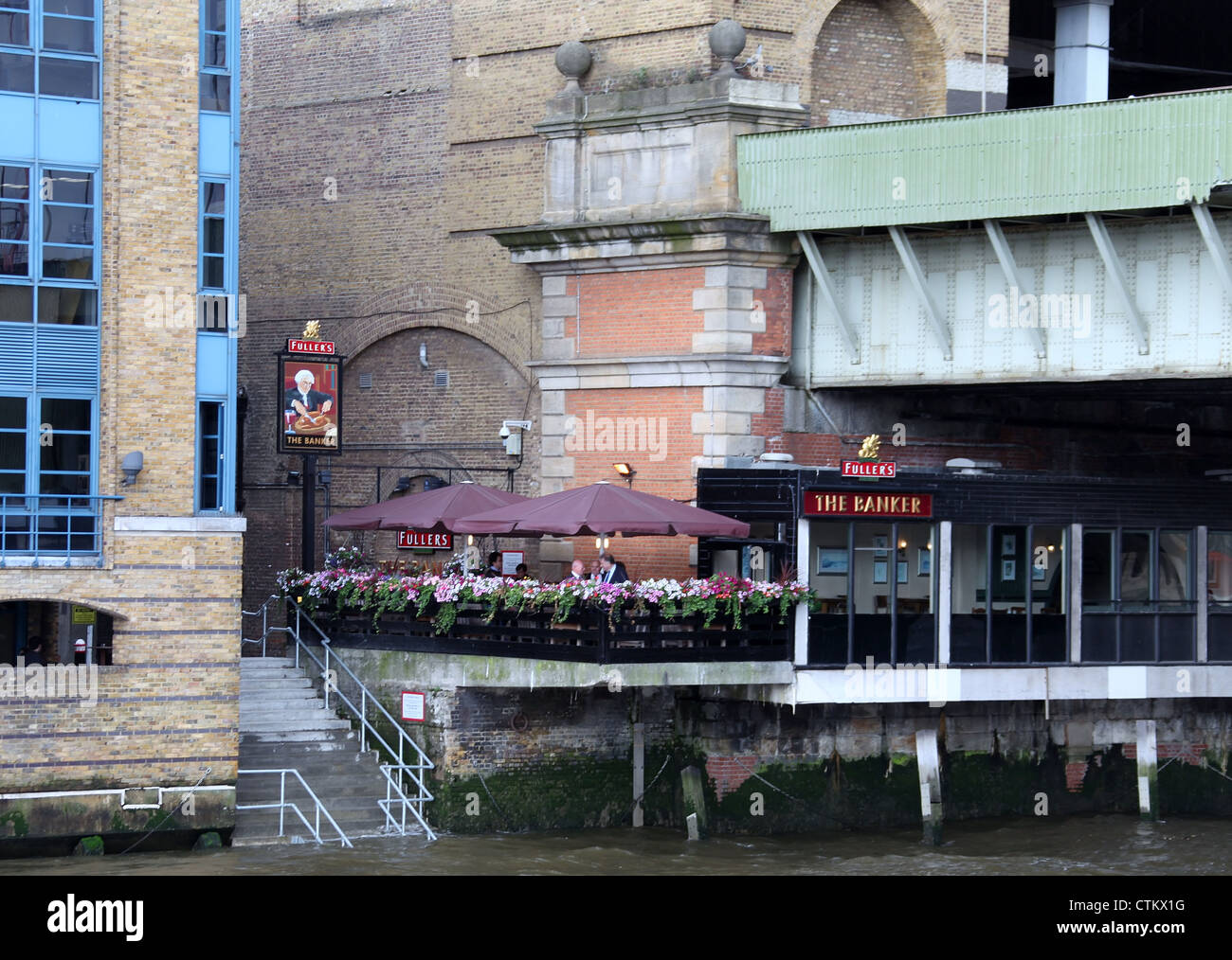The Banker Riverside Pub in London Stock Photo - Alamy